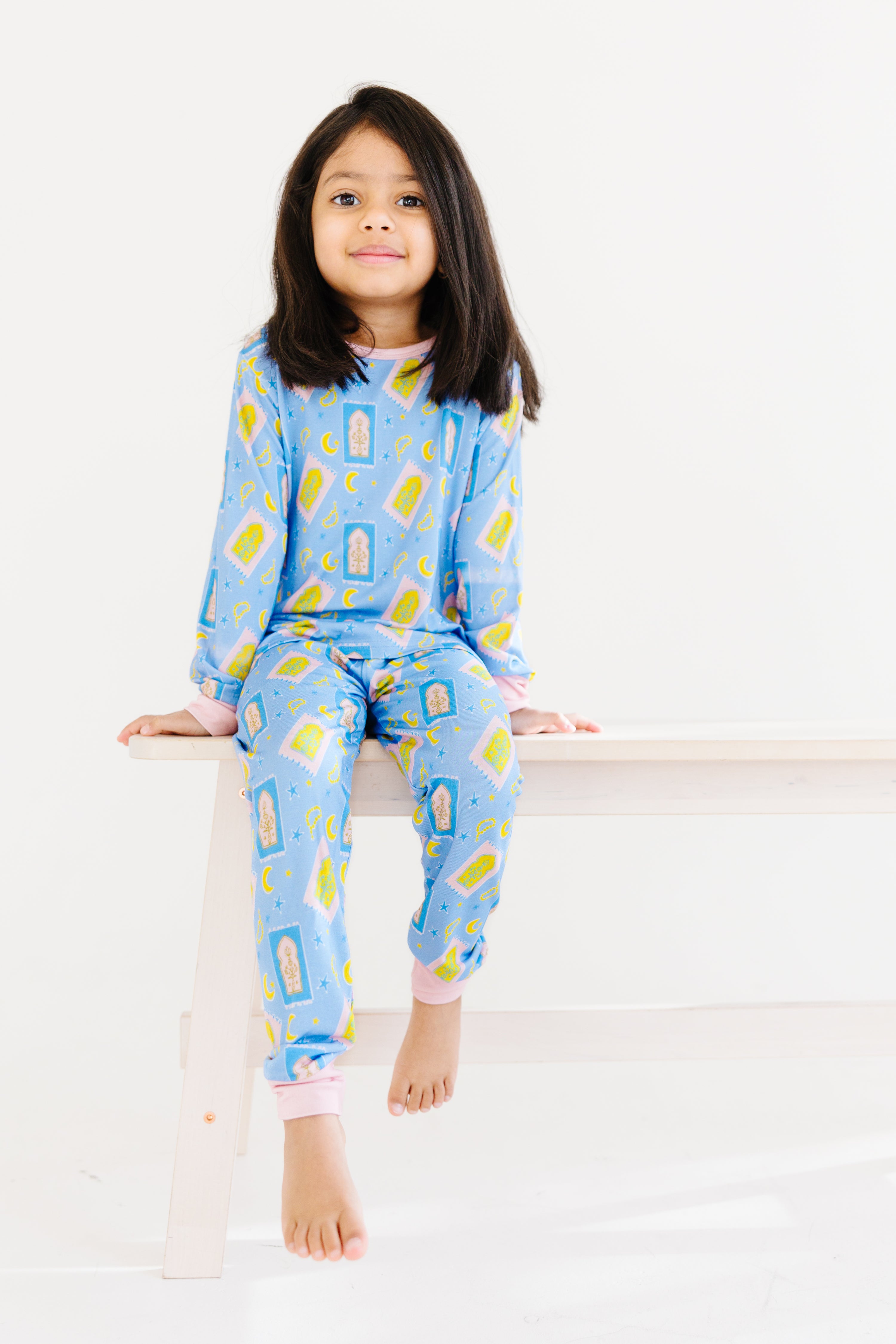 Ramadan & Eid Girls 2-Piece Bamboo Pajamas, Family Matching | Lil Deenies